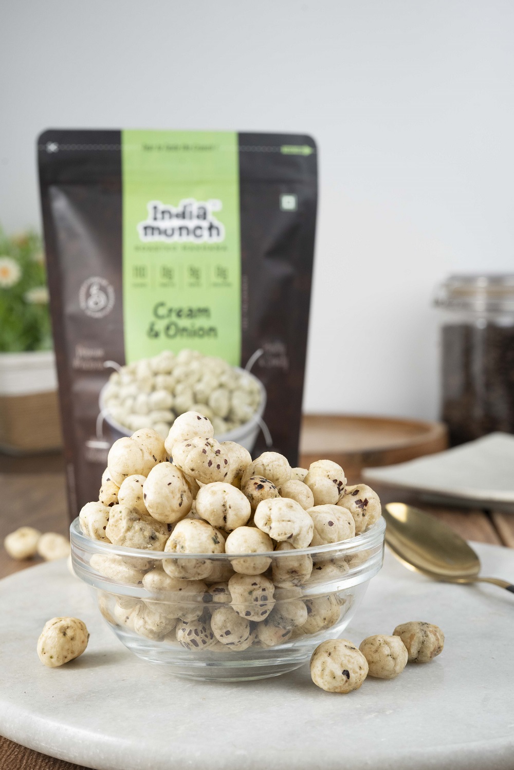 Cream & Onion - Roasted Makhana by India Munch - India Munch